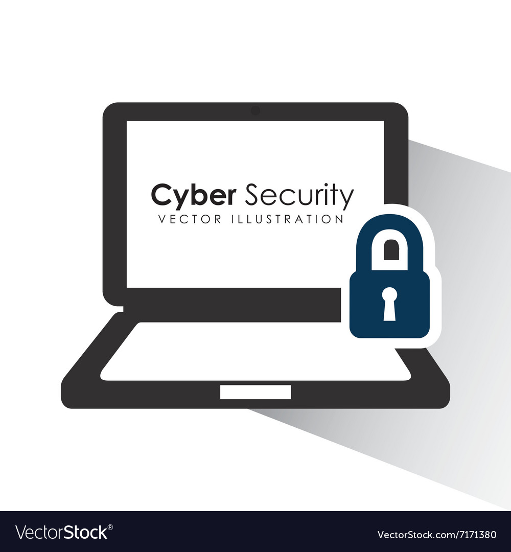 Cyber security design Royalty Free Vector Image