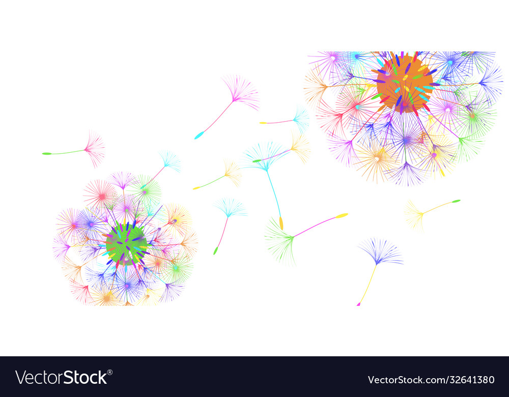 Dandelion background Royalty Free Vector Image
