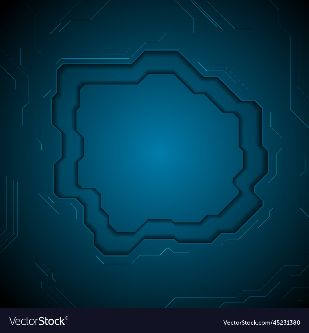 Dark blue technology abstract background with Vector Image