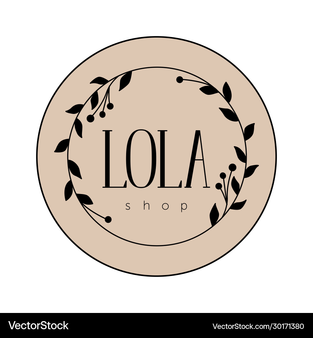 Elegant logo for store emblem Royalty Free Vector Image