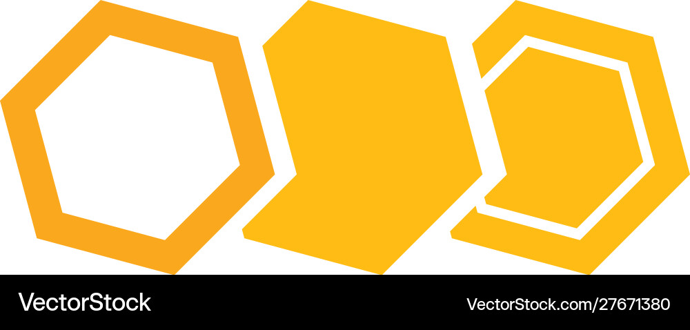 Honeycomb logo Royalty Free Vector Image - VectorStock