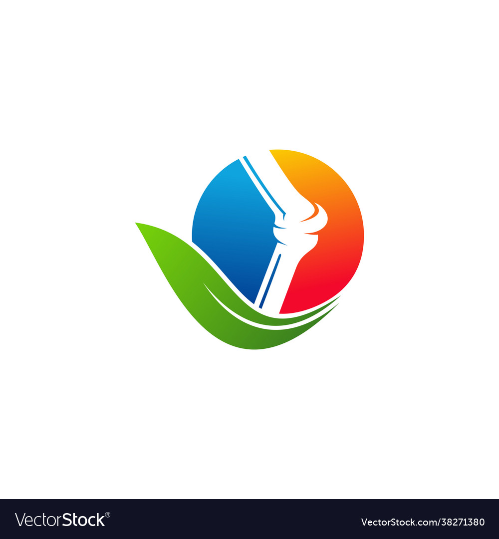 Leaf bone logo template creative bone logo Vector Image