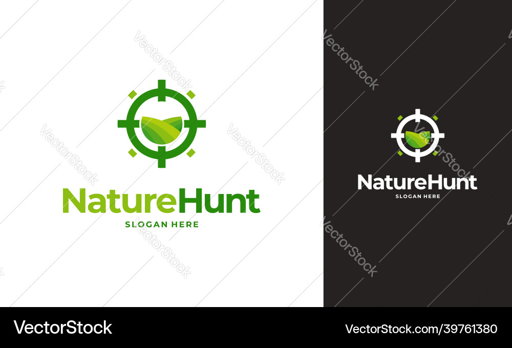 Nature hunter logo designs concept agriculture Vector Image