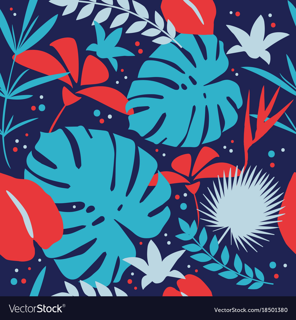 Tropical seamless pattern Royalty Free Vector Image