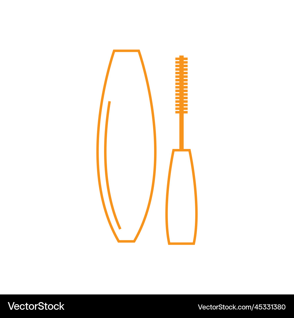 Women mascara icon logo Royalty Free Vector Image