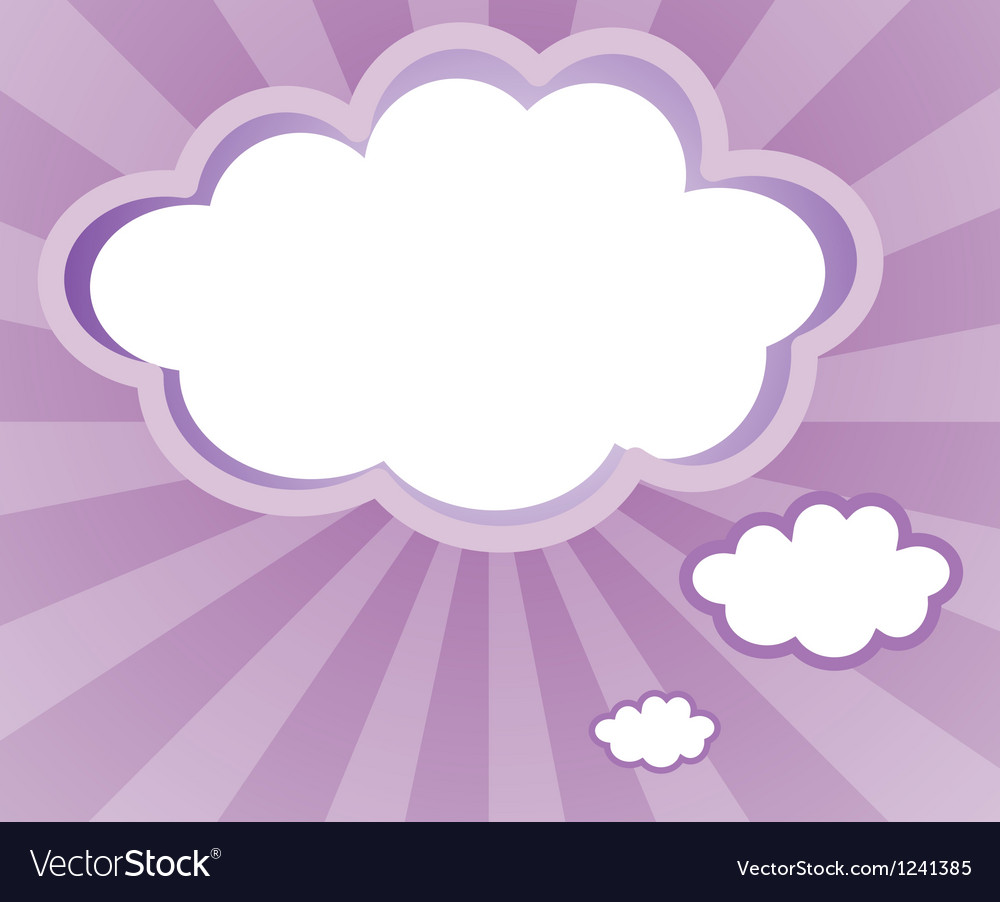 An empty space in a cloud form Royalty Free Vector Image