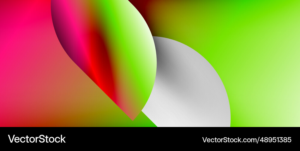 Circles and round shapes with gradients minimal Vector Image
