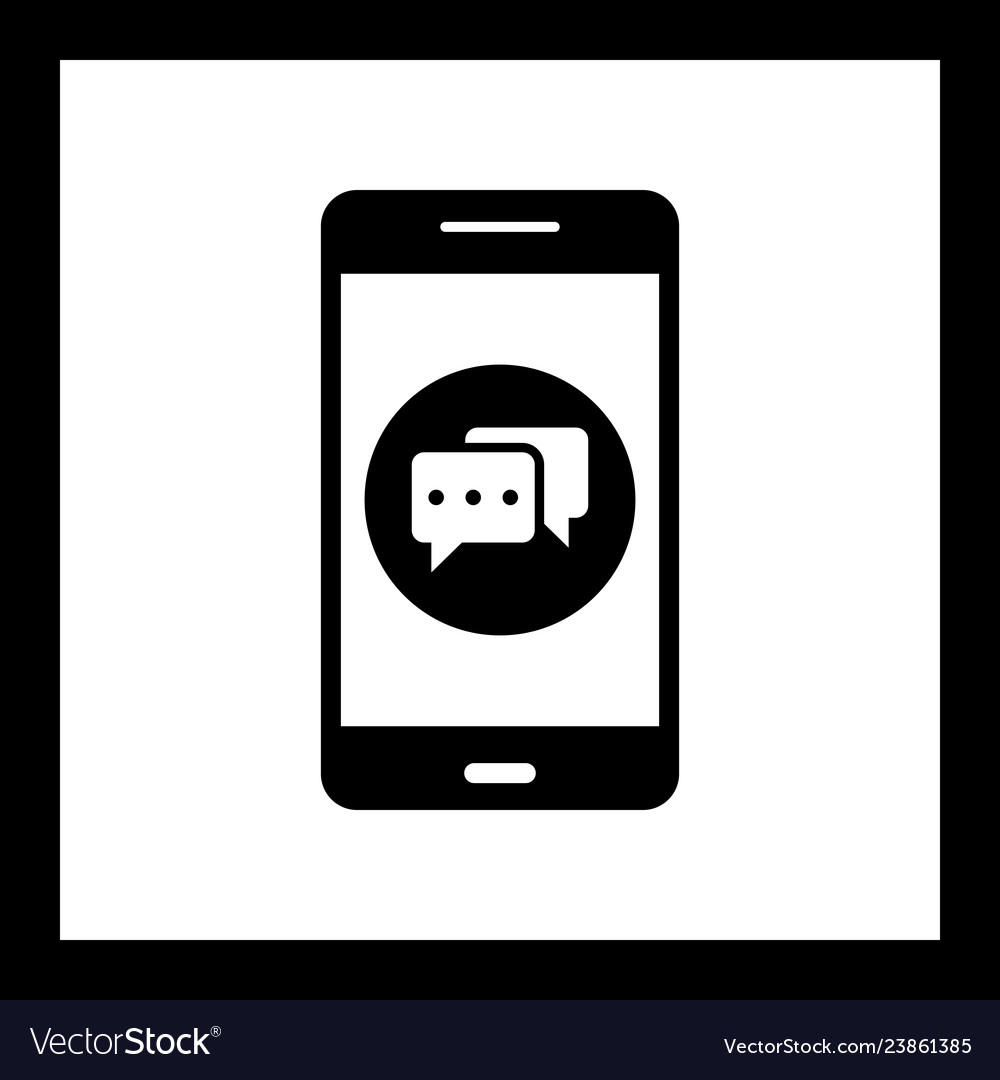 Conversation mobile application icon Royalty Free Vector