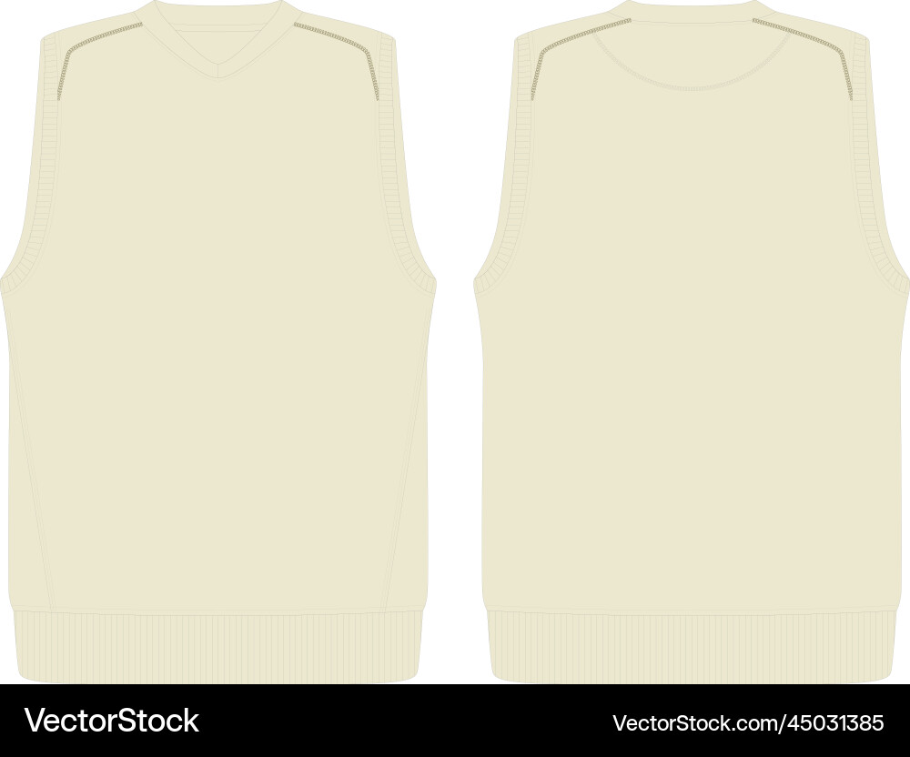 Cricket gilet for men and boy Royalty Free Vector Image
