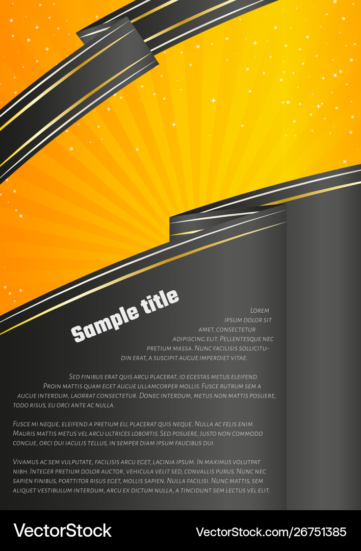 Dark infographic paper on yellow background Vector Image