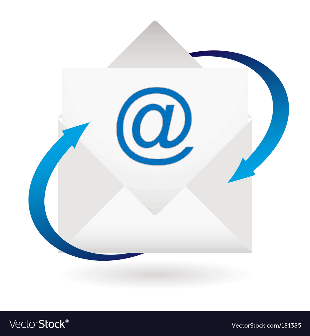 Email arrow envelope Royalty Free Vector Image