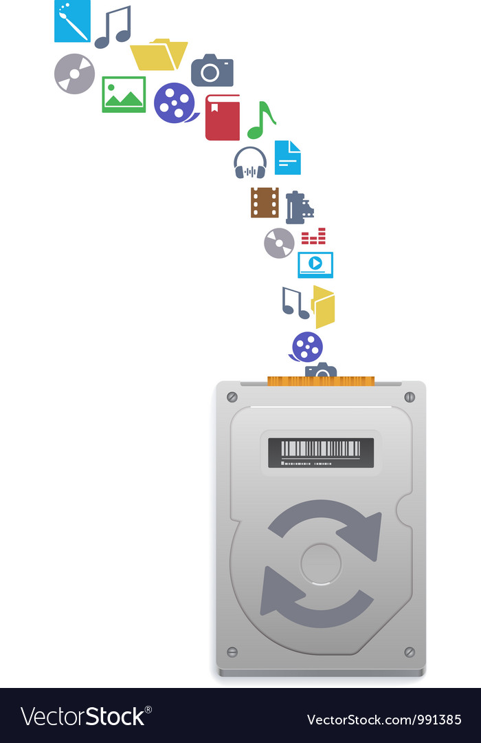 Hard disk drive Royalty Free Vector Image - VectorStock