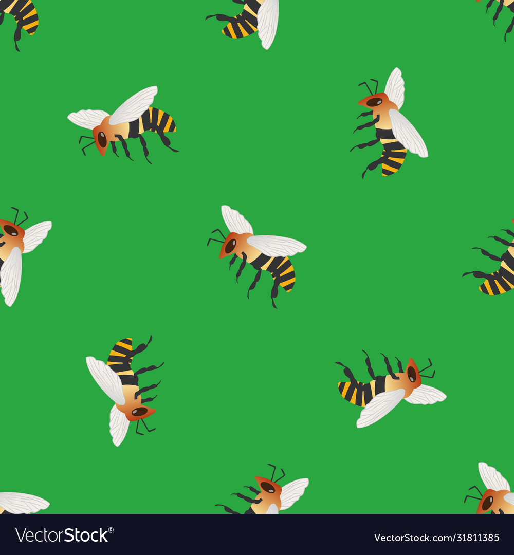 Honey bee seamless pattern background Royalty Free Vector Honey bee seamless pattern background Royalty Free Vector
