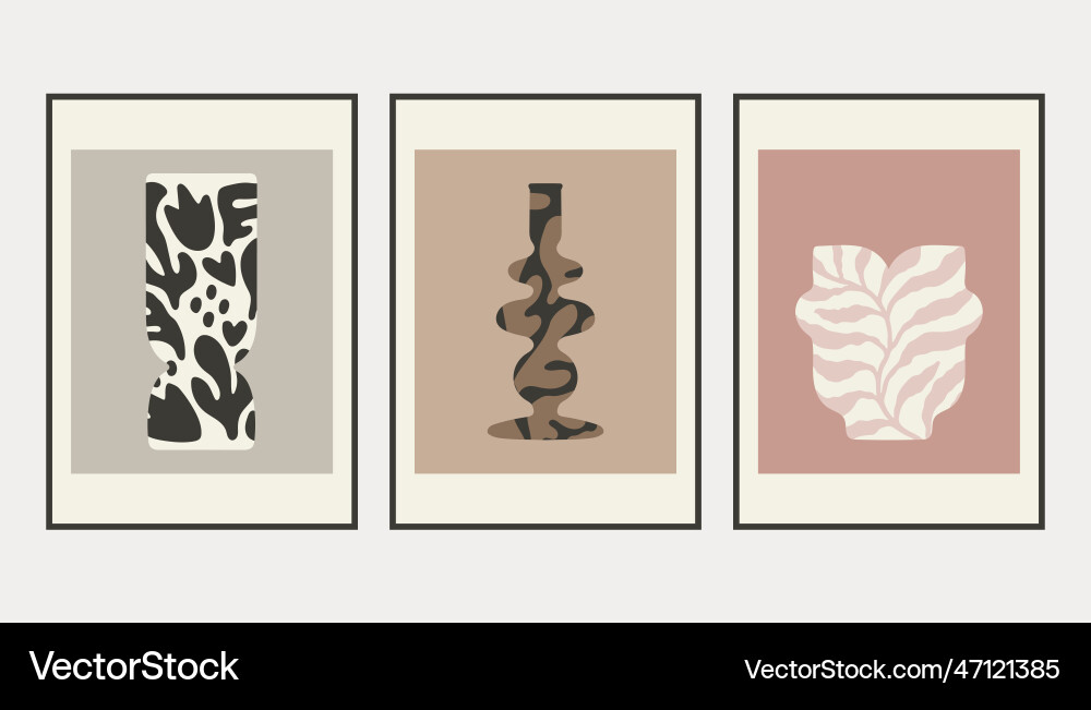 Matisse abstract art set aesthetic modern Vector Image