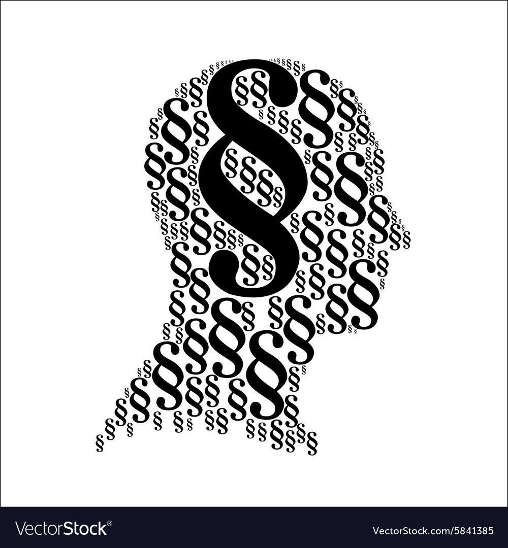 Paragraph human head Royalty Free Vector Image