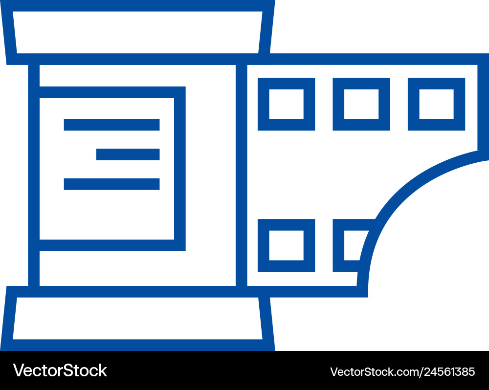 Photo strip line icon concept strip flat Vector Image