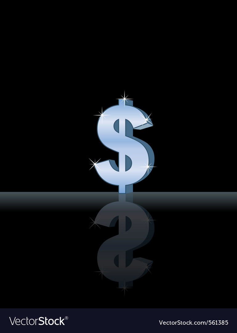 Silver dollar Royalty Free Vector Image - VectorStock