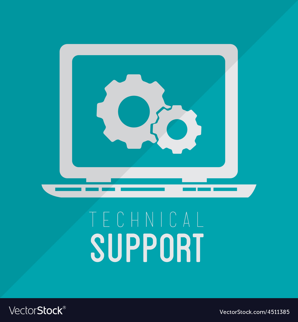 Technical support design Royalty Free Vector Image
