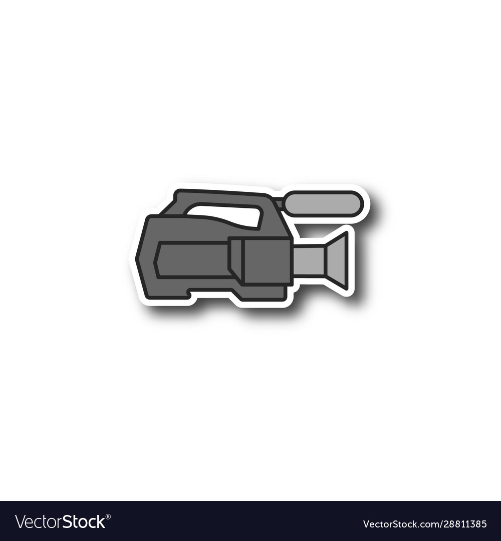 Video camera patch Royalty Free Vector Image - VectorStock