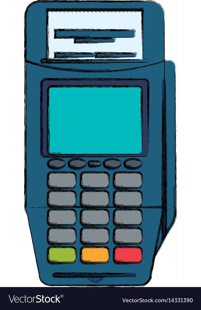 Dataphone payment system Royalty Free Vector Image