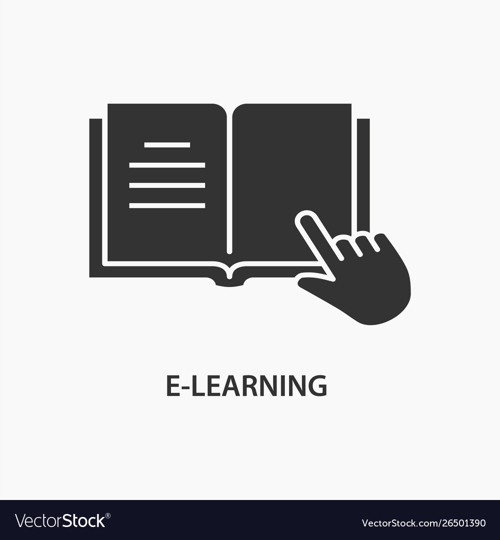 E-learning distance education icon Royalty Free Vector Image
