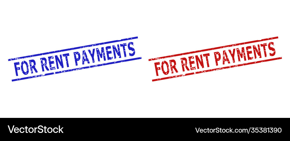 For rent payments watermarks with grunge texture Vector Image