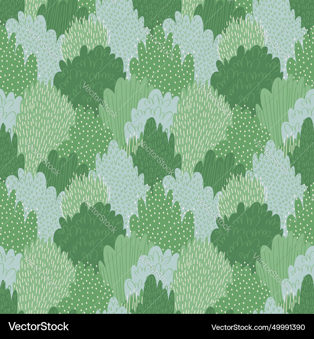 Forest green seamless pattern Royalty Free Vector Image