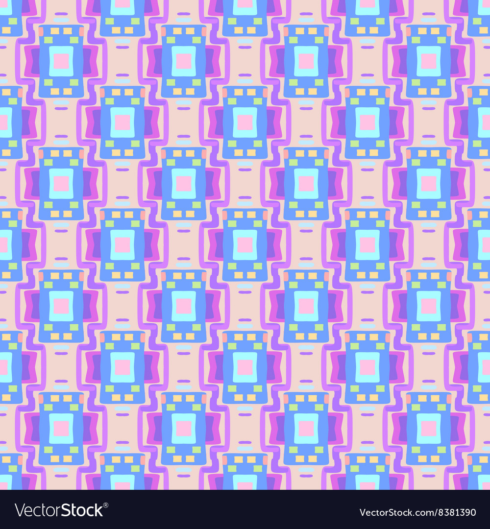 Geometric seamless blue pink rectangle pattern Vector Image