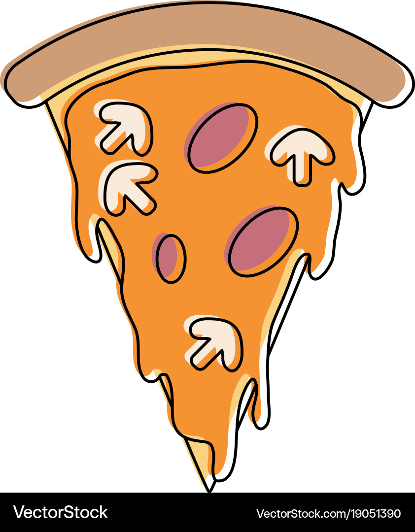 Pizza italian food Royalty Free Vector Image - VectorStock