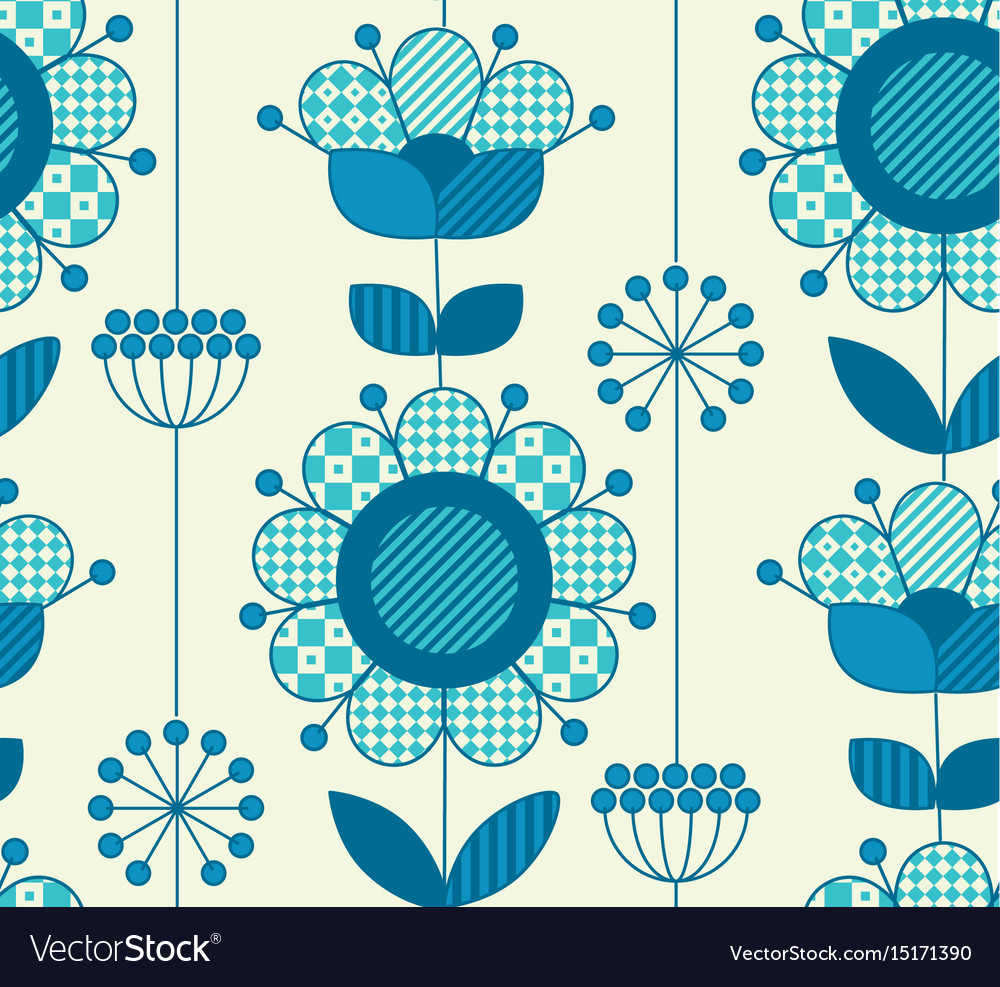 Seamless flower pattern Royalty Free Vector Image