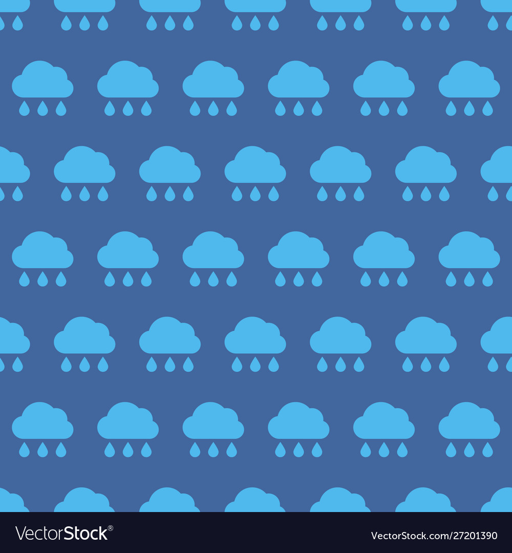Seamless pattern rainy clouds Royalty Free Vector Image
