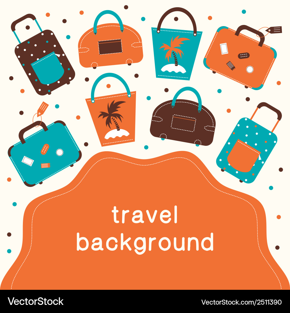 Summertime vacations and traveling background Vector Image