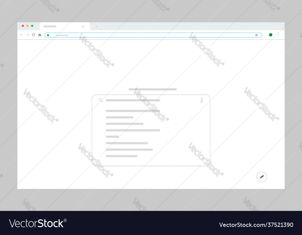 Web browser flat ui design on light background Vector Image