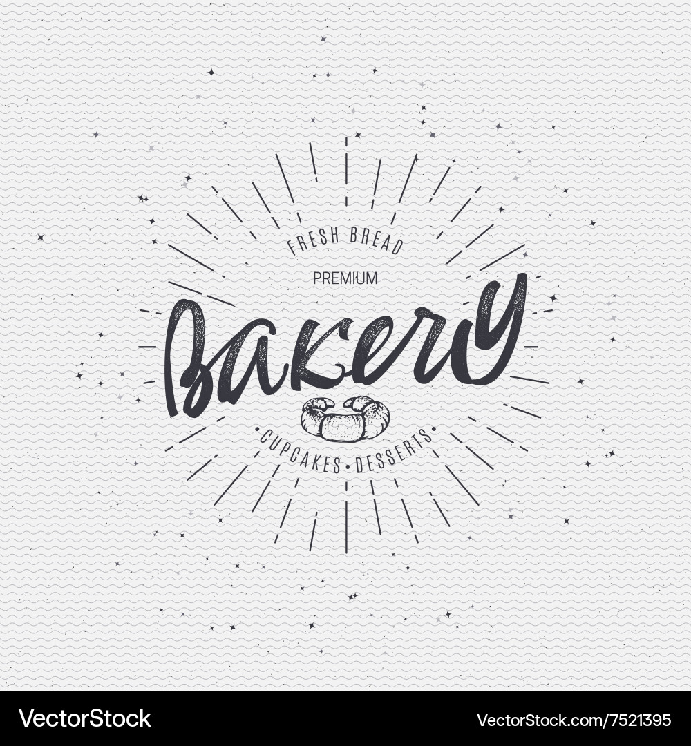 Bakery handwritten inscription hand drawn Vector Image