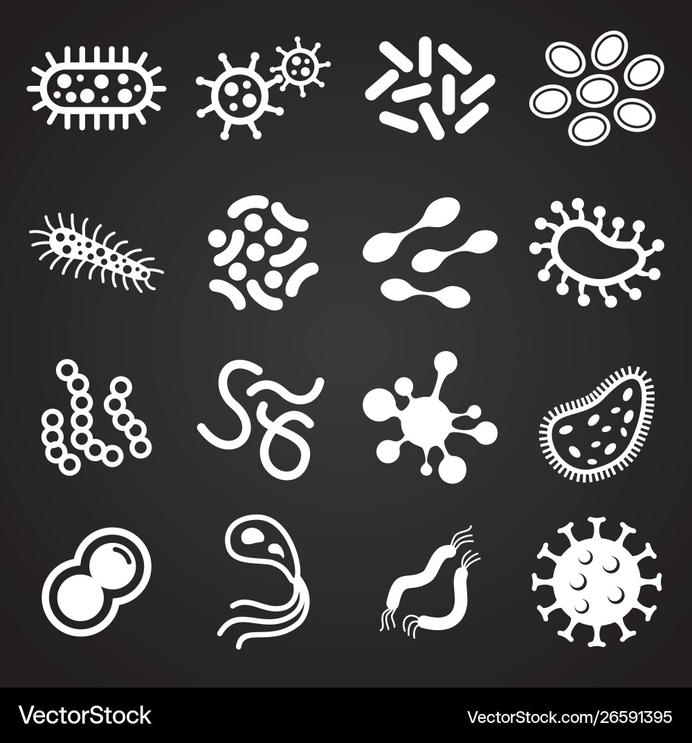 Cells icons set on background for graphic and web Vector Image