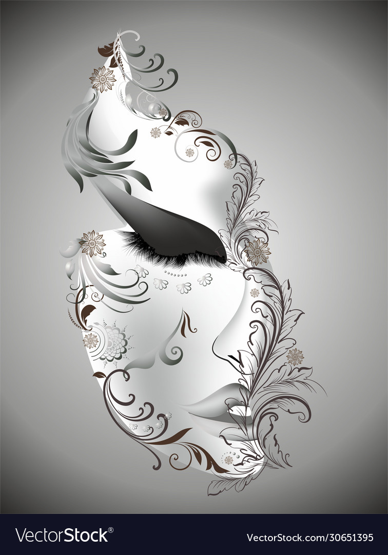 Gray face Royalty Free Vector Image - VectorStock