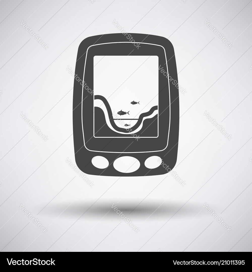 Icon of echo sounder Royalty Free Vector Image