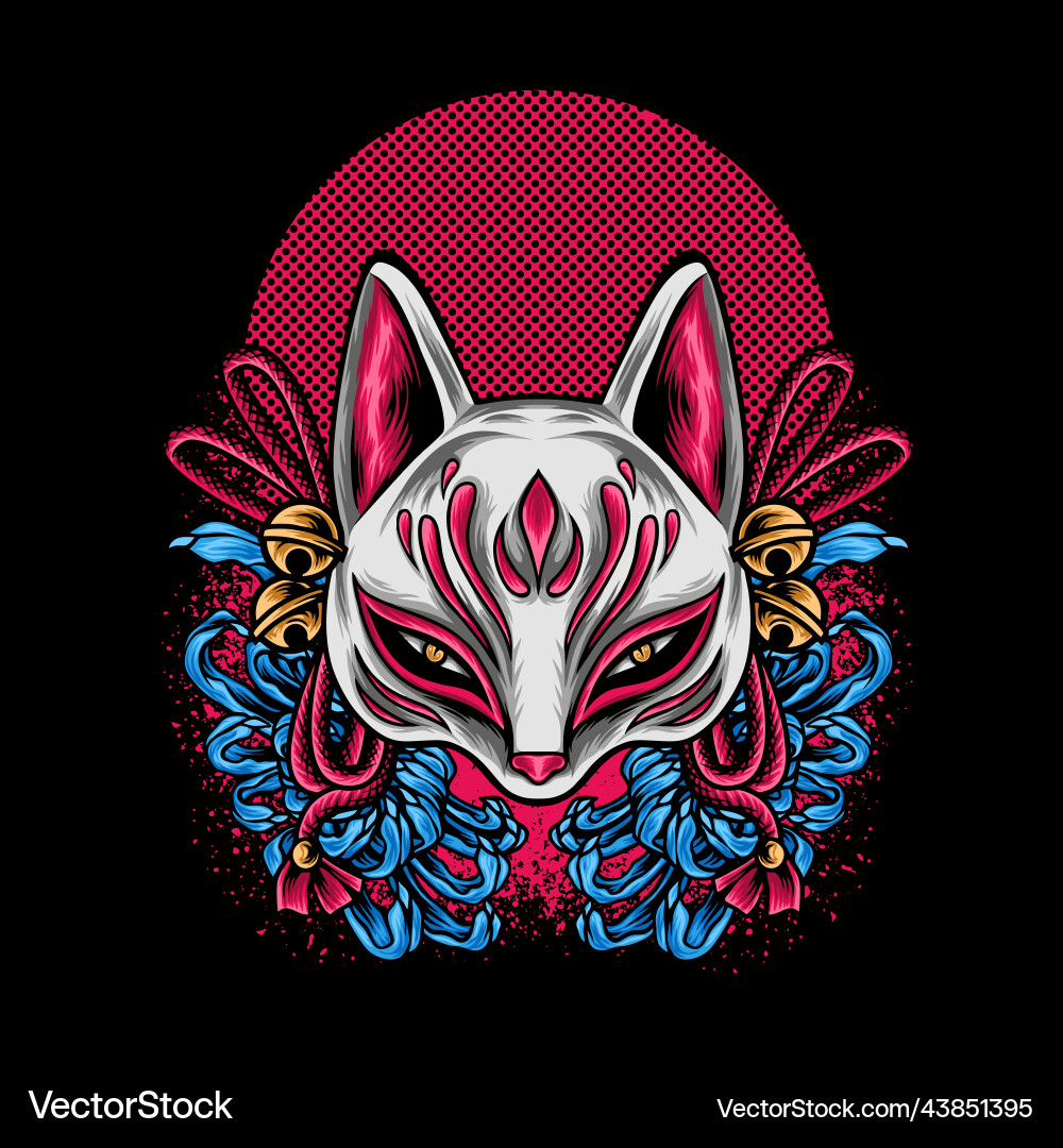 Kitsune japan culture Royalty Free Vector Image