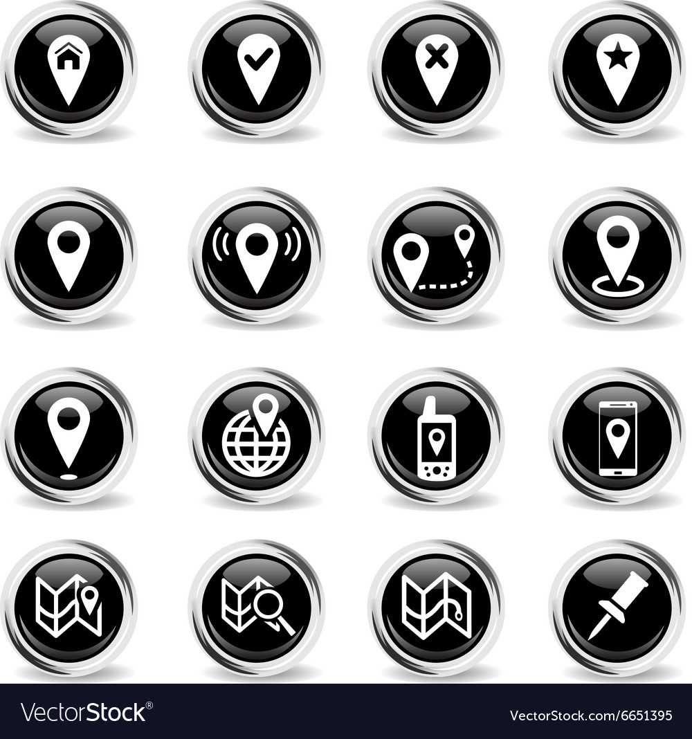 Pointer and maps Royalty Free Vector Image - VectorStock