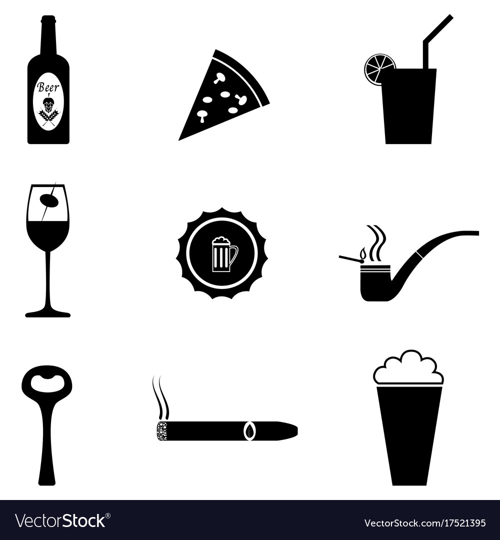 Pub icon set Royalty Free Vector Image - VectorStock