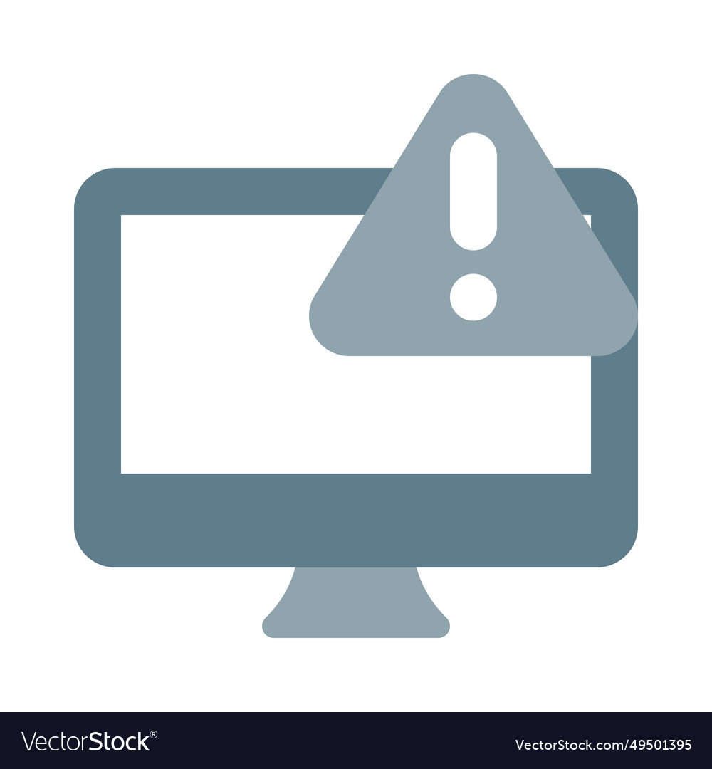 Warning on desktop alerts of issues Royalty Free Vector