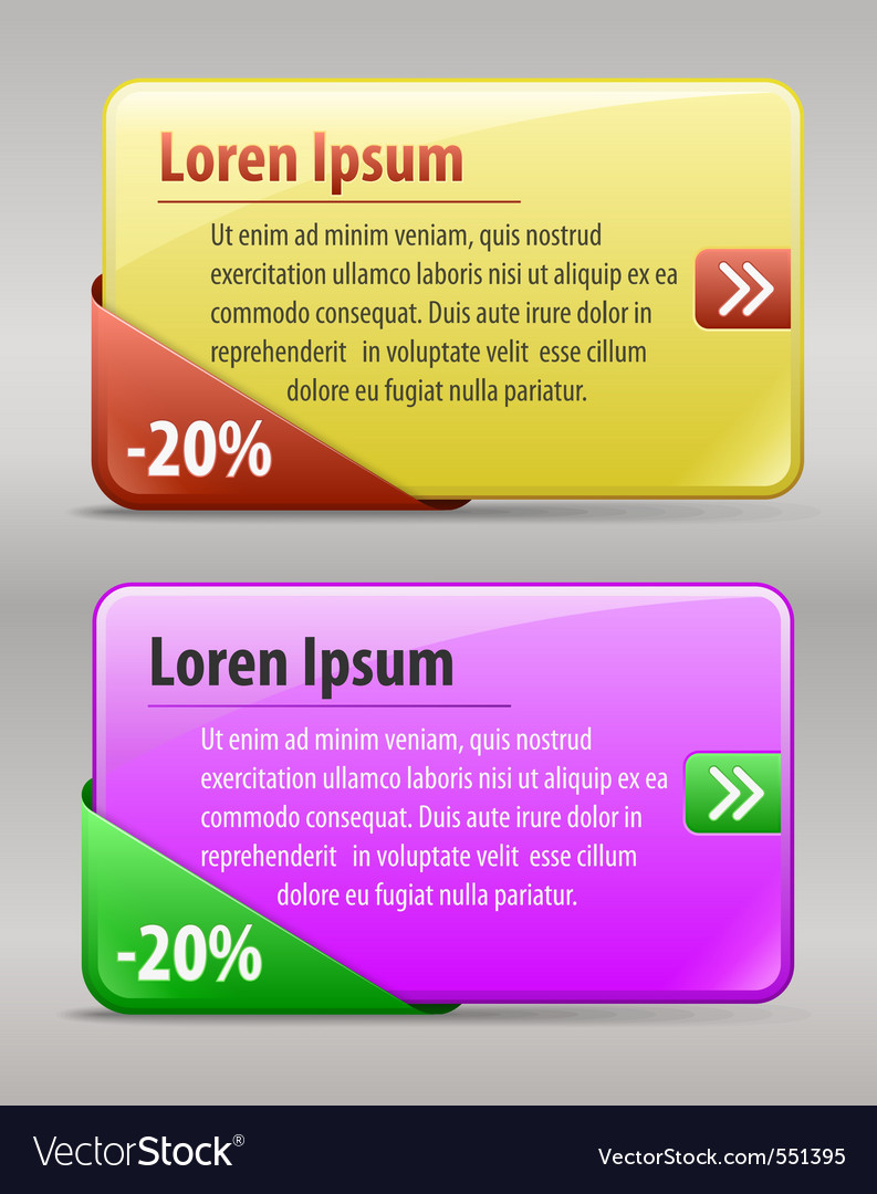 Web box template Royalty Free Vector Image - VectorStock