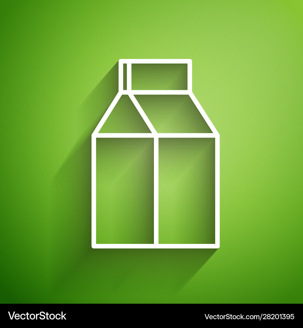 White line paper package for milk icon isolated Vector Image