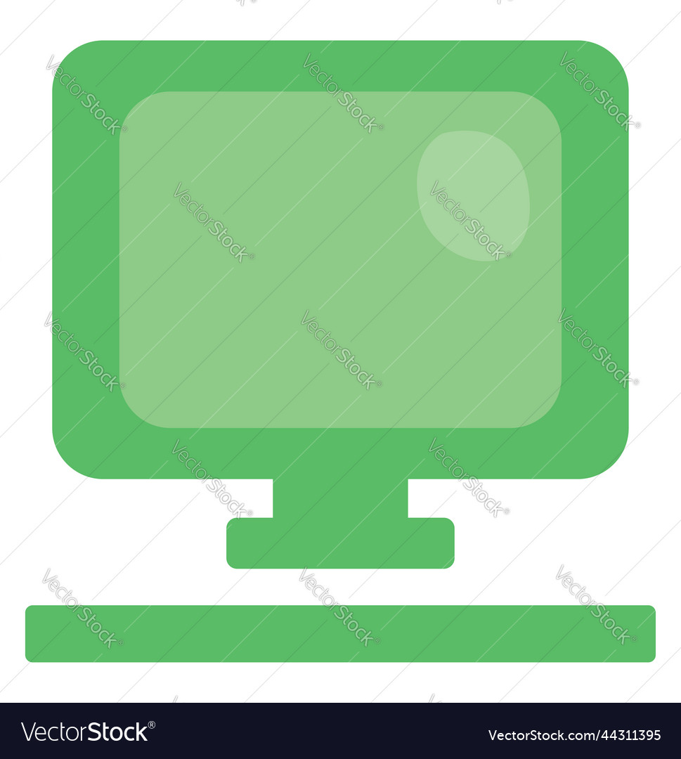 Workplace computer on a white background Vector Image