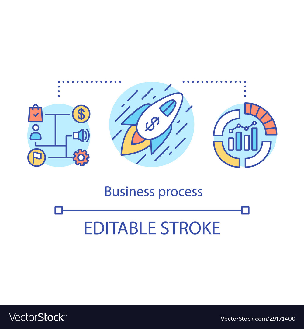 Business process concept icon model idea Vector Image