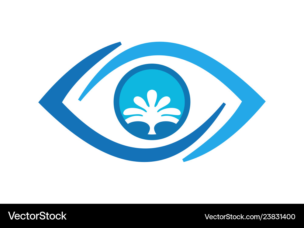 Eye water abstract logo icon concept Royalty Free Vector