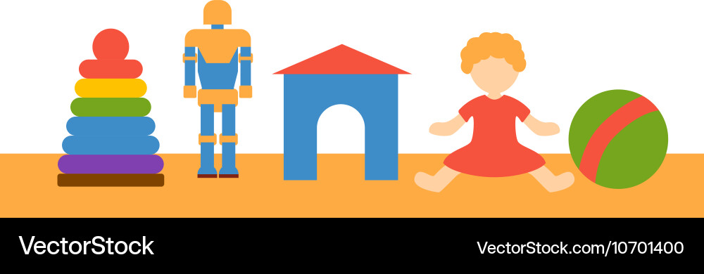 Kids toys Royalty Free Vector Image - VectorStock