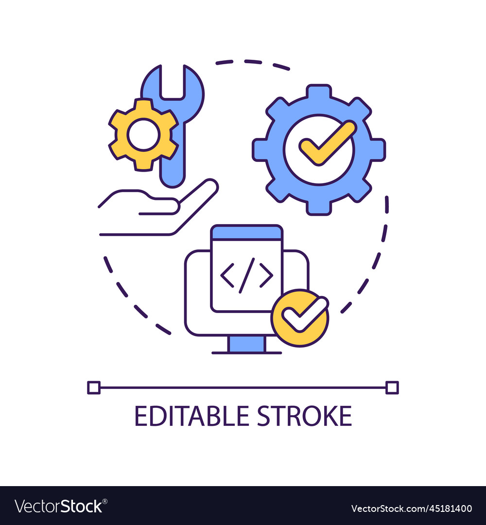 Maintaining source code concept icon Royalty Free Vector Maintaining source code concept icon Royalty Free Vector
