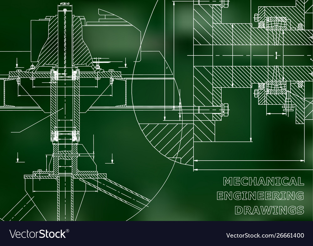 Mechanical engineering technical backgrounds Vector Image