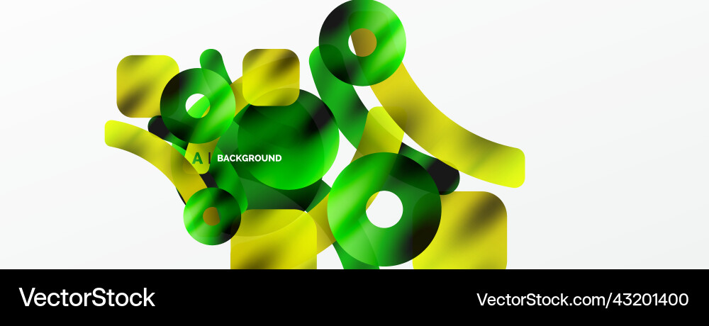 Metallic shiny geometric surfaces round shapes Vector Image